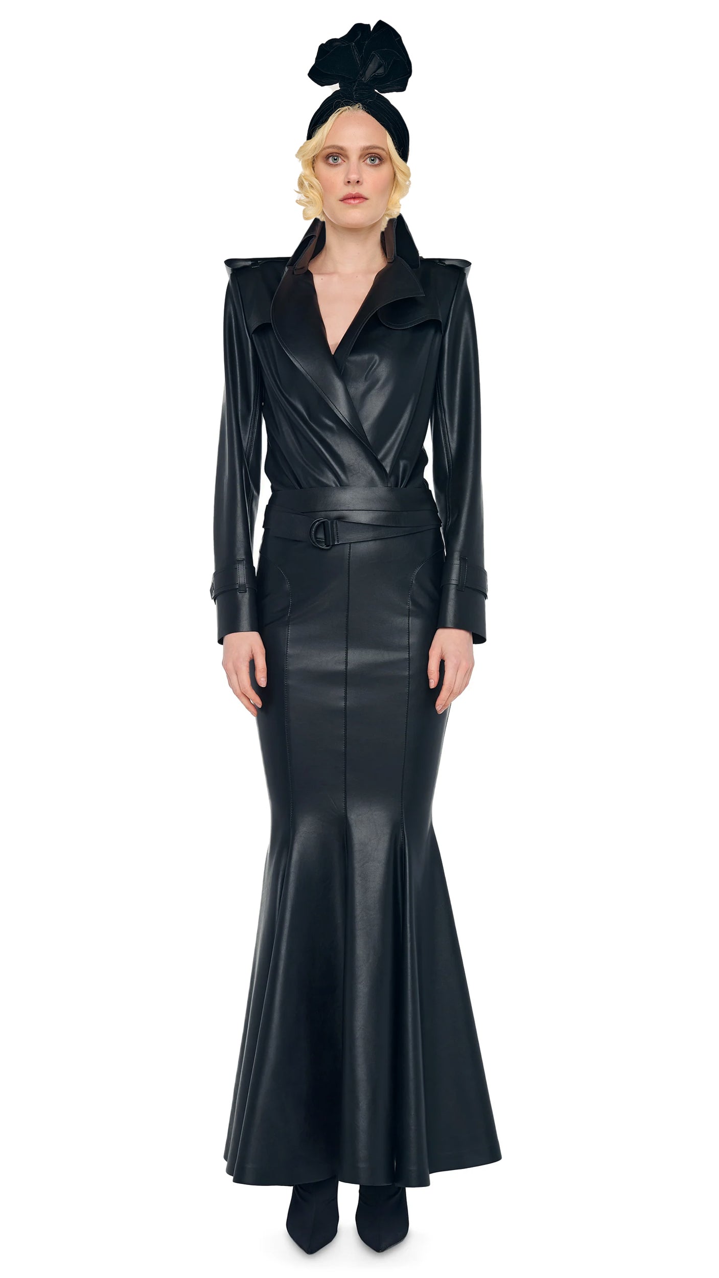 LONG FISHTAIL SKIRT – Black – Norma Kamali