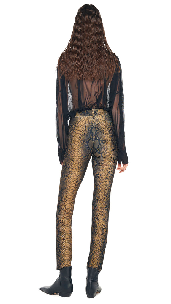 HIGH WAIST PENCIL JEAN – Python – Norma Kamali