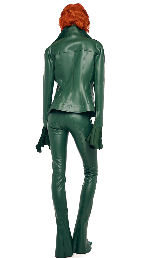 SPAT JEANS – Dark Emerald – Norma Kamali