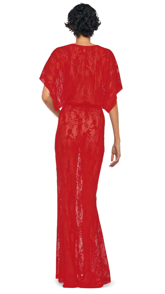 OBIE GOWN – Tiger Red – Norma Kamali